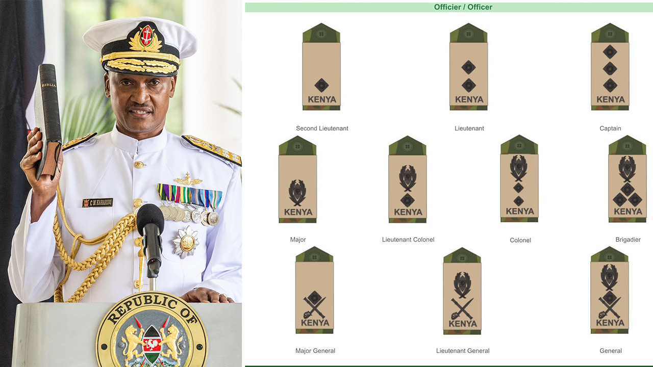 KDF RANKS: All you need to know about Kenya's military ranks